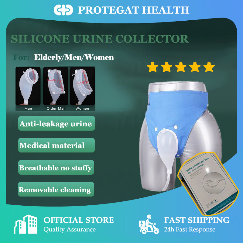 【Protegat】Wearable Urinal Bag with Reusable Silicone Urine Catheter Bag ...
