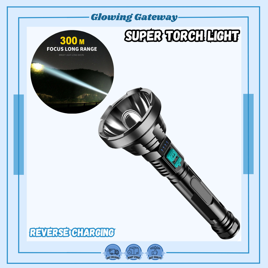 3 Mode Waterproof LED Torch Light Rechargeable Flashlight Handheld ...