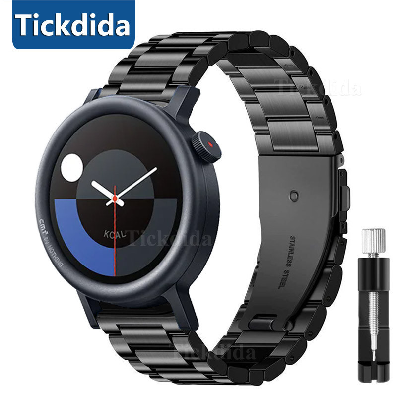 20mm 22mm Metal Strap for CMF Watch Pro 2 Smartwatch Stainless Steel ...