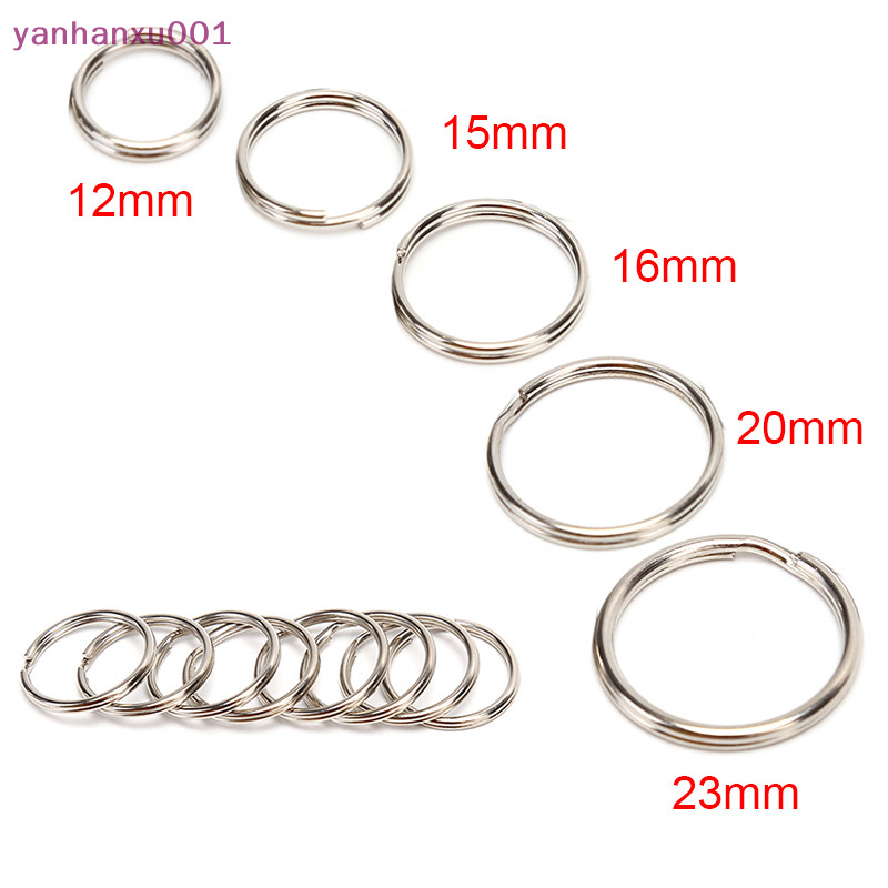 [YAN] 100pcs/lot Key Rings DIY Metal Key Holder Split Rings Hoop Metal ...