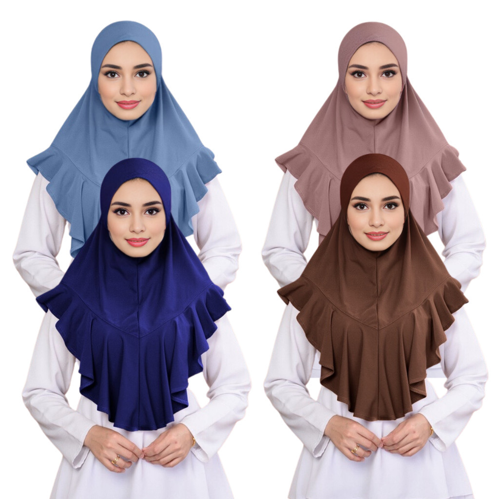 Tudung Sarung Instant Ruffle Dura Moscrepe I Awning Scuba H I M & L ...