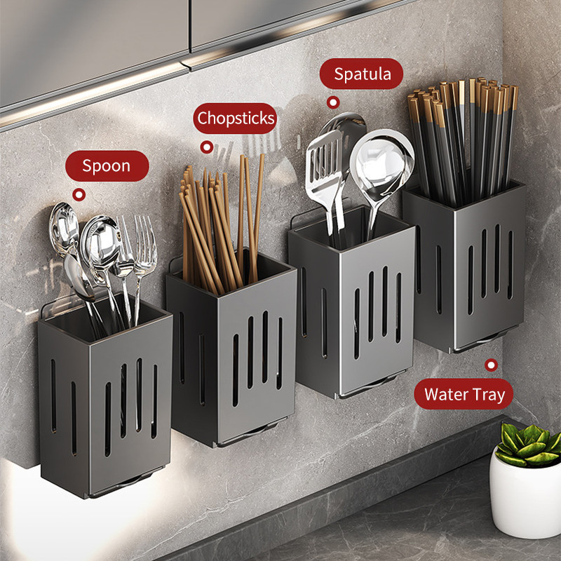 Multifunctional Kitchen Utensil Storage Rack Chopstick Draining Holder ...
