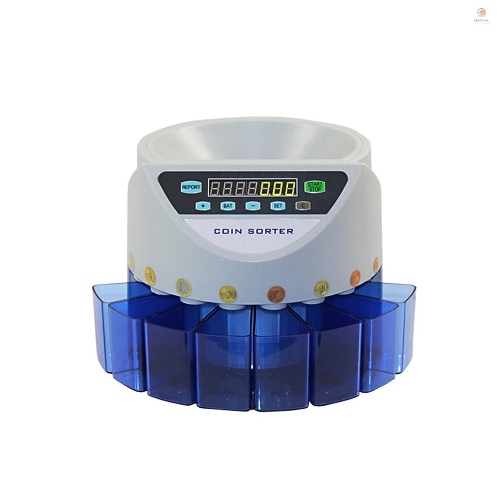 Electronic Coin Counter Sorter Euro 300 Coins Mini Digital Auto ...