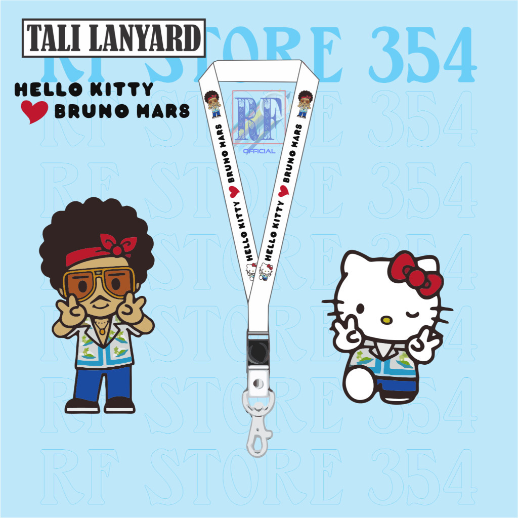 GANTUNGAN Bruno MARS X HELLO KITTY LANYARD Strap - BRUNO MARS X HELLO ...