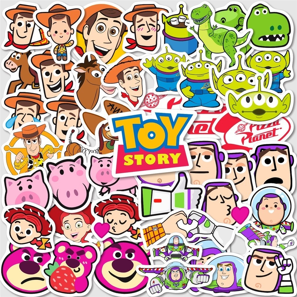 HP 60 Pcs Cute Toy Story Cartoon Aesthetic Sticker Pack for Waterproof ...