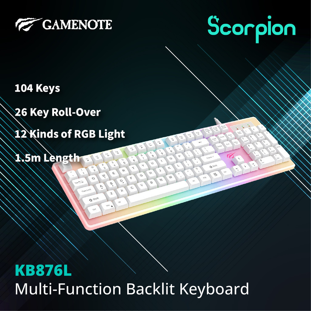 Gamenote KB876L Multi-Function Backlit Gaming Keyboard | Shopee Malaysia