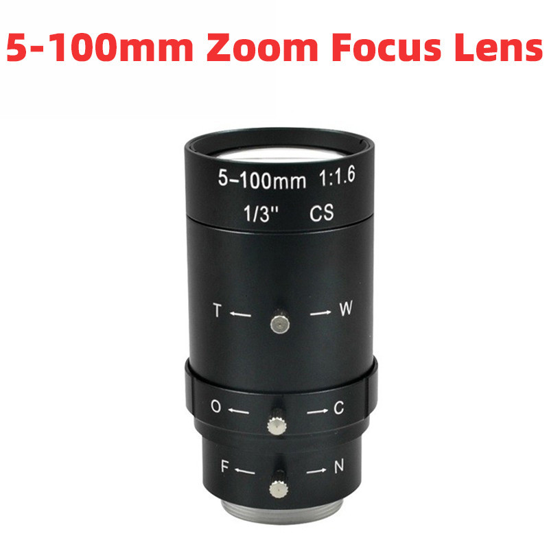 CCTV 5-100mm Lens 1080P Manual Iris Zoom Focus CS Mount,For Industrial ...