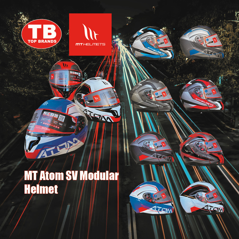 MT Atom SV Modular Helmet | Shopee Malaysia