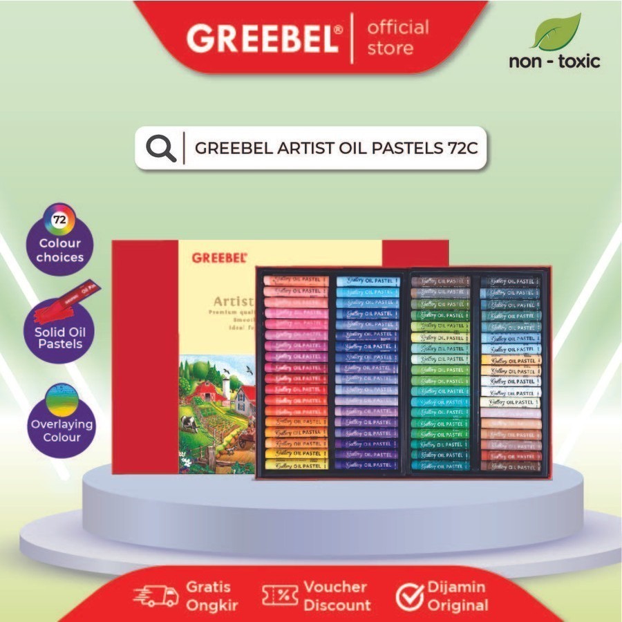 Greebel Artist OIL PASTEL 72 COLORS / GREEBEL Crayon Artist 72 Colors ...