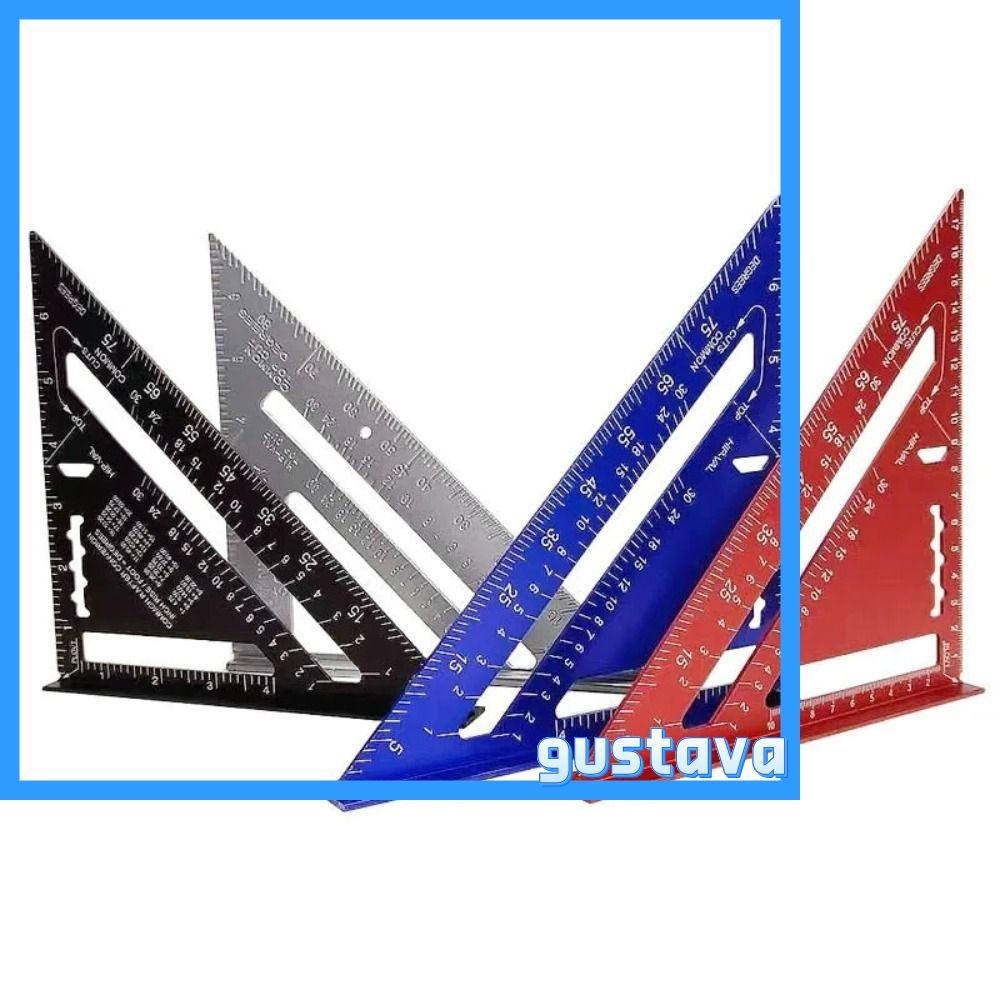GUSTAVA 7Inch Triangle Ruler, Inch Metric Angle Ruler Precision ...