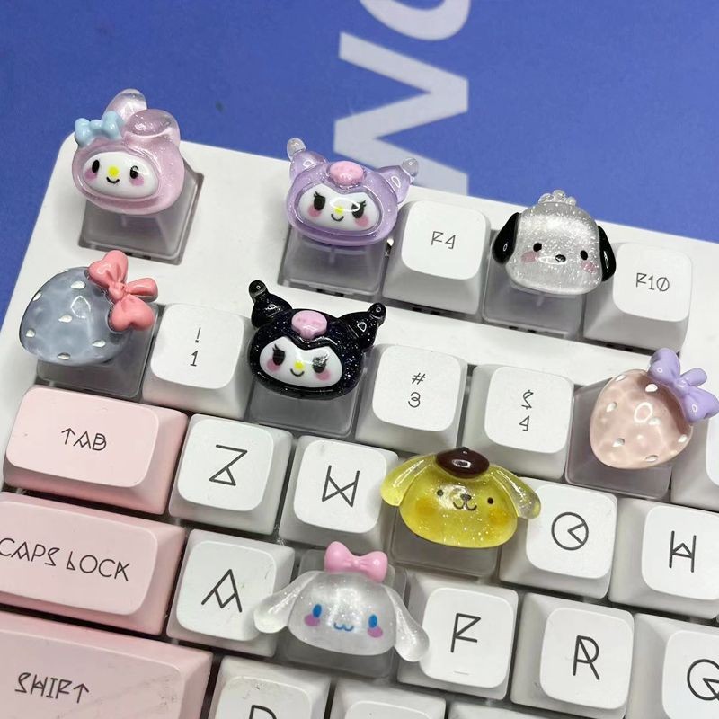 Unique Cartoon Keycap Mechanical Keyboard Pudding Dog Grass Melody Lomi ...