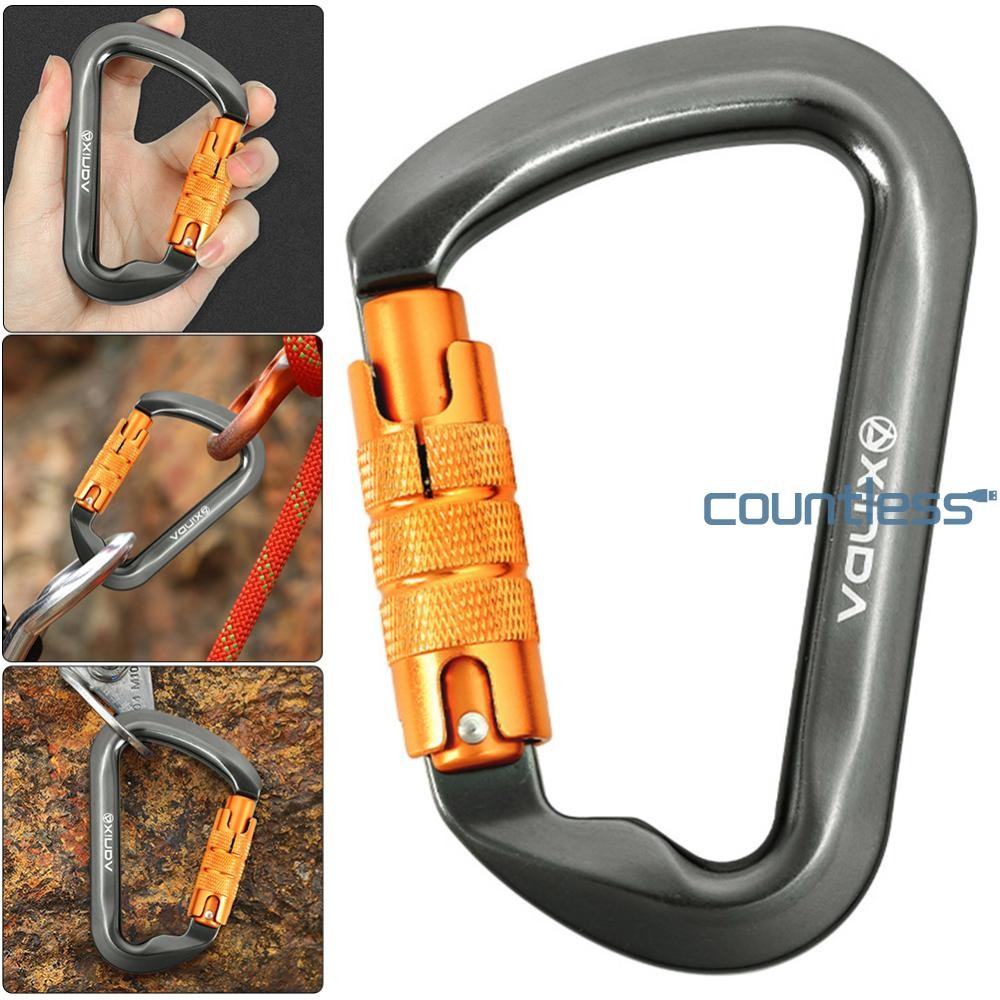 30kN Rock Climbing Carabiner Heavy Duty Caribeaner Clips Mountain ...