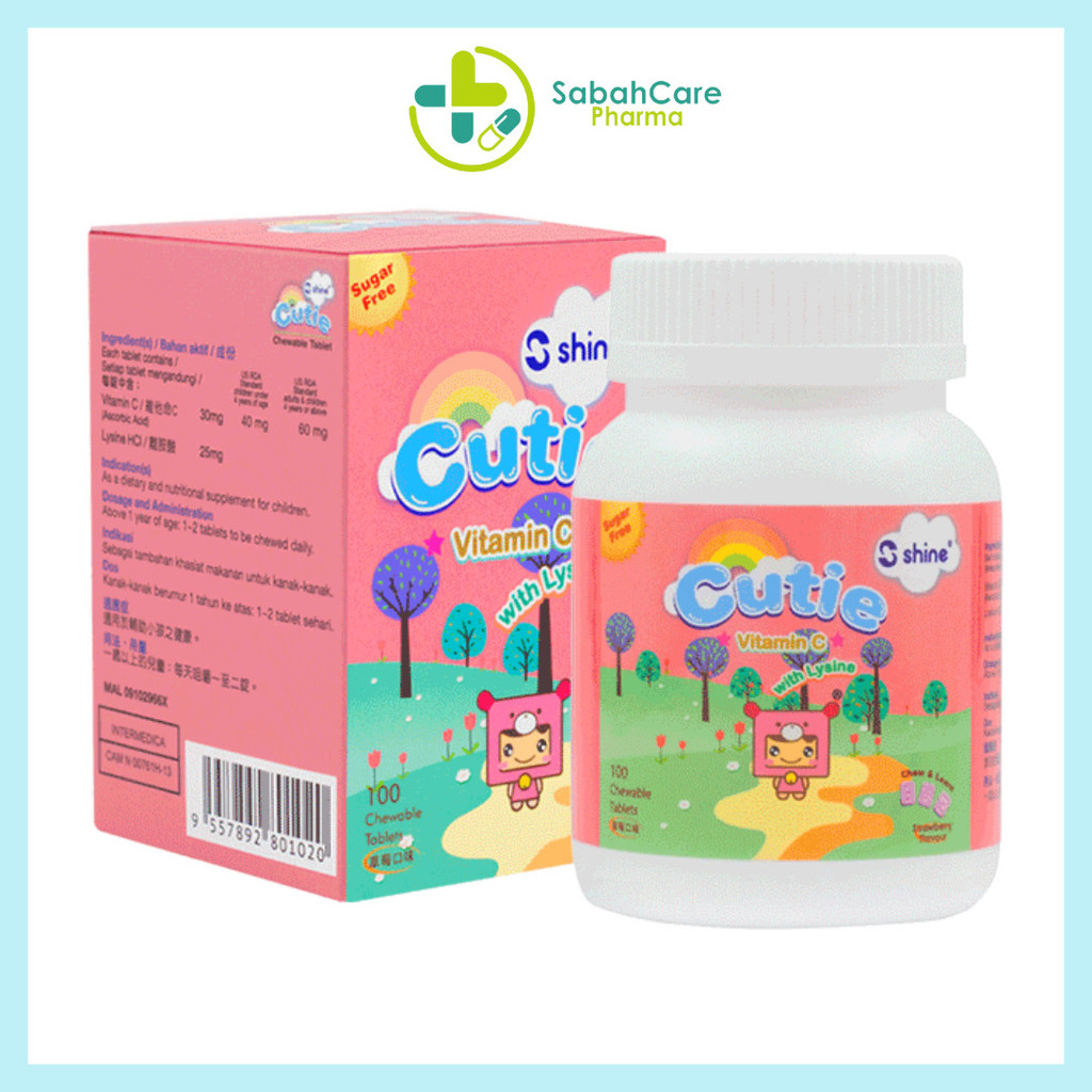 SABAHCARE YSP SHINE CUTIE VITAMIN C 30MG WITH LYSINE CHEWABLE TABLET ...
