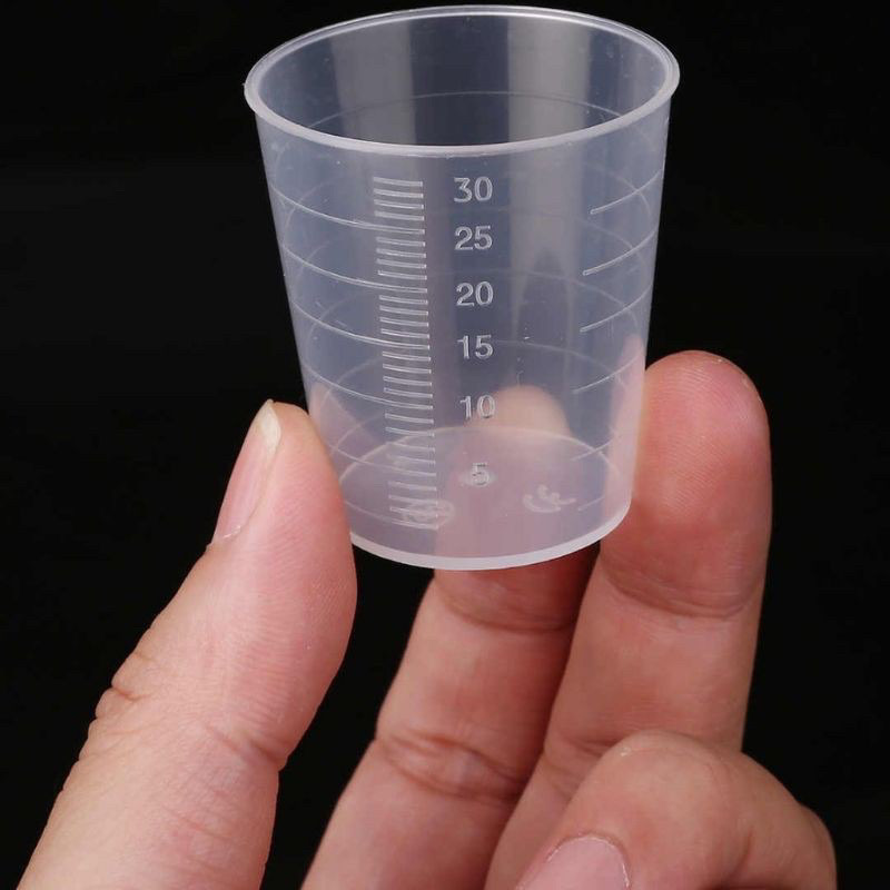 Measuring Cup Scale 10ml / 20ml / 30ml / 50ml / 100ml Plastic Clear ...