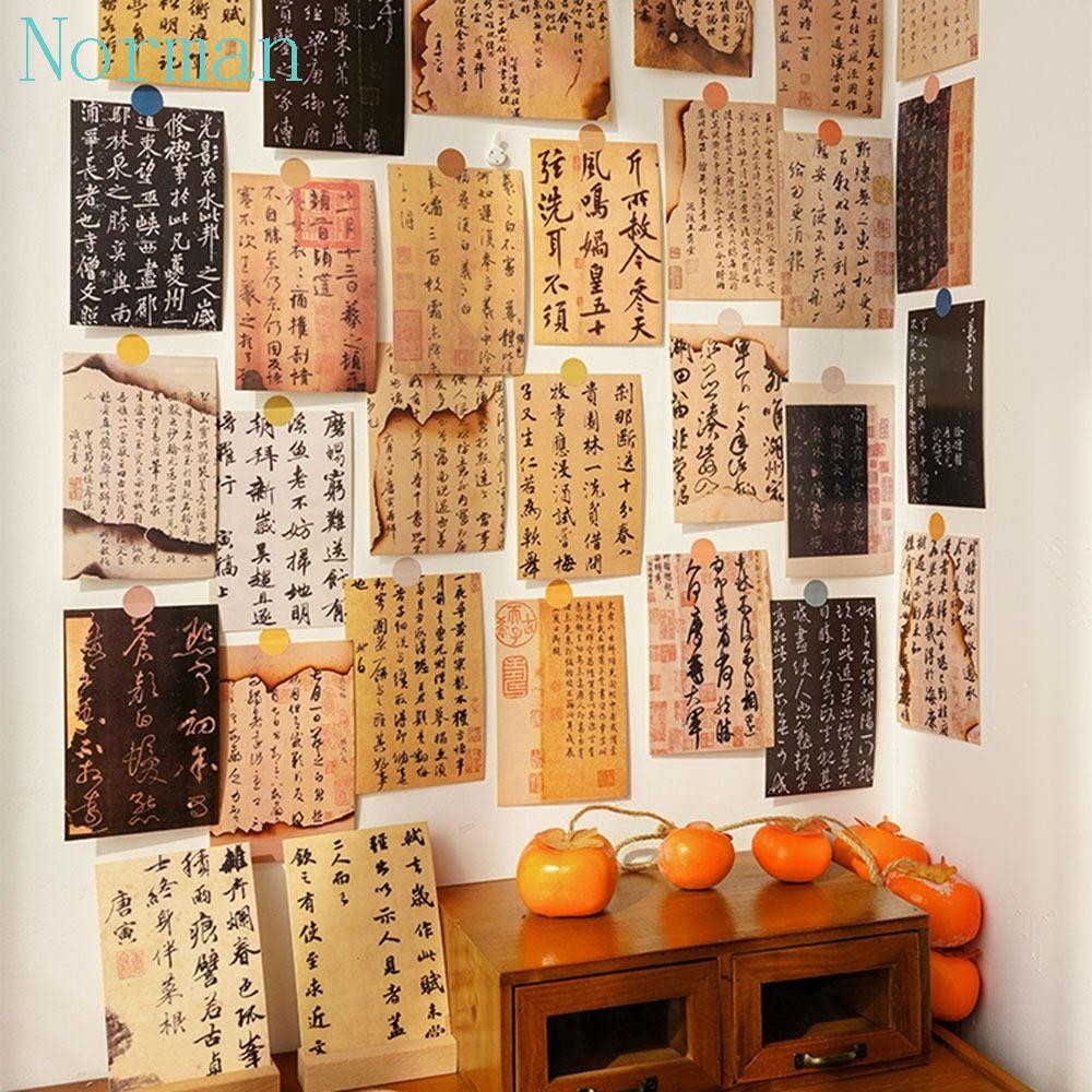 NORMAN 30 Sheets Chinese Wall Collage Kit, Single Side Antique Style ...