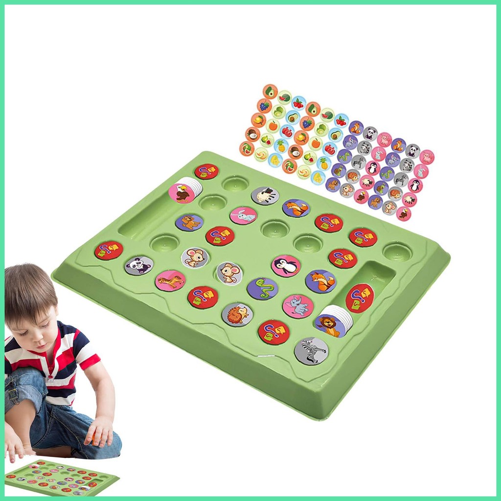 Card Game For Kids Skill-Building Fruit And Animal Matching Game ...