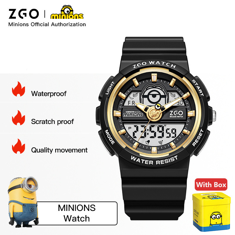 ZGO x minions Student Watch Cartoon Simple Fashion Waterproof Couple ...