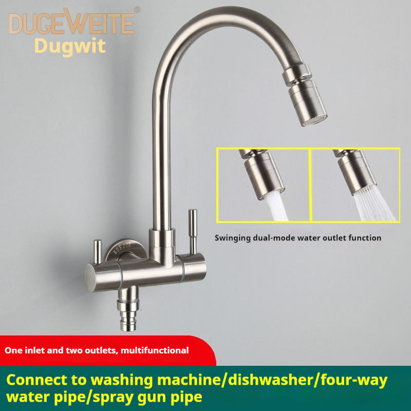 [Ready Stock] In-Wall Kitchen Single Cold Water Faucet with Spray Gun ...