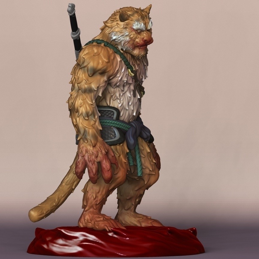 Lone Black Myth Tiger Pioneer White Model 3 Printing Black Myth Goku ...