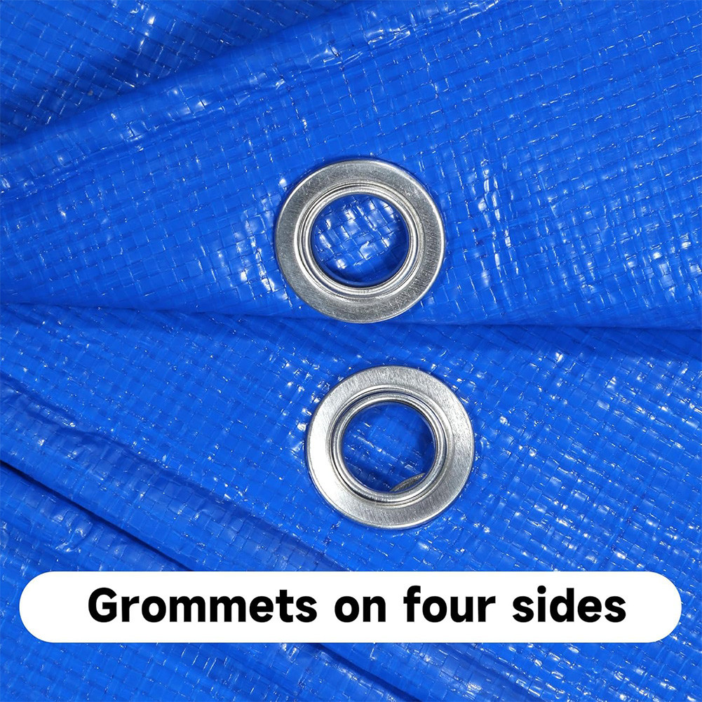 [Seriena.my] 2x2/3/4M Tarps Waterproof Heavy Duty Blue Tarps for Patio ...