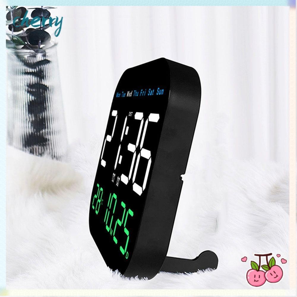 CHERRY Electronic Wall Clock, Wall-mounted Multi-functional Digital LED ...