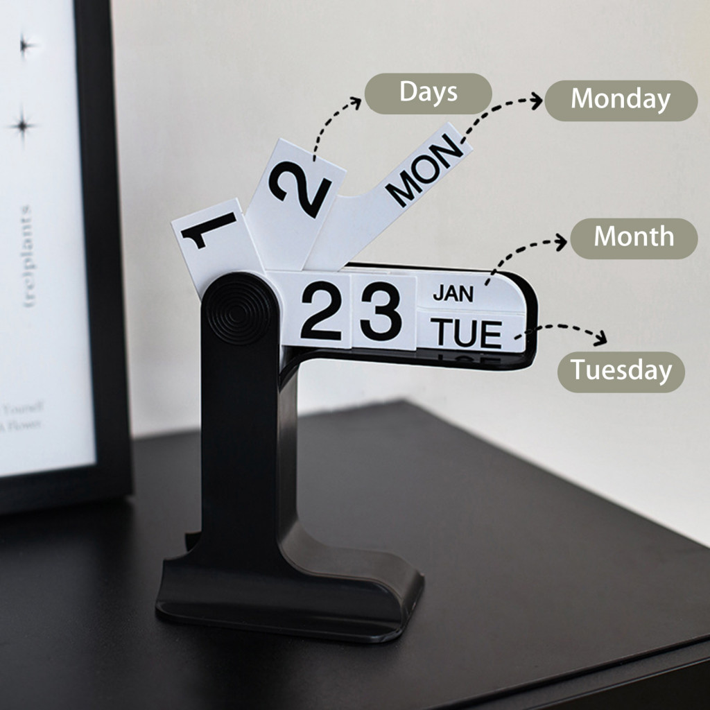 Desk Calendar Perpetual Space-saving Calendar Option 2024-2025 Flip ...