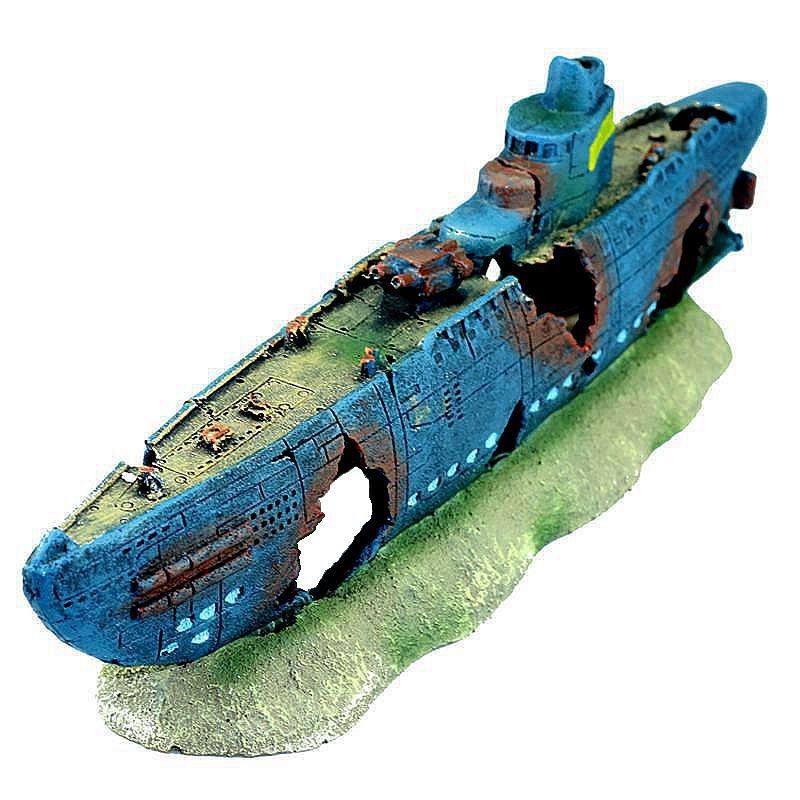 Fish Tank Landscaping Large Battleship Titanic Model Submerged Ship ...
