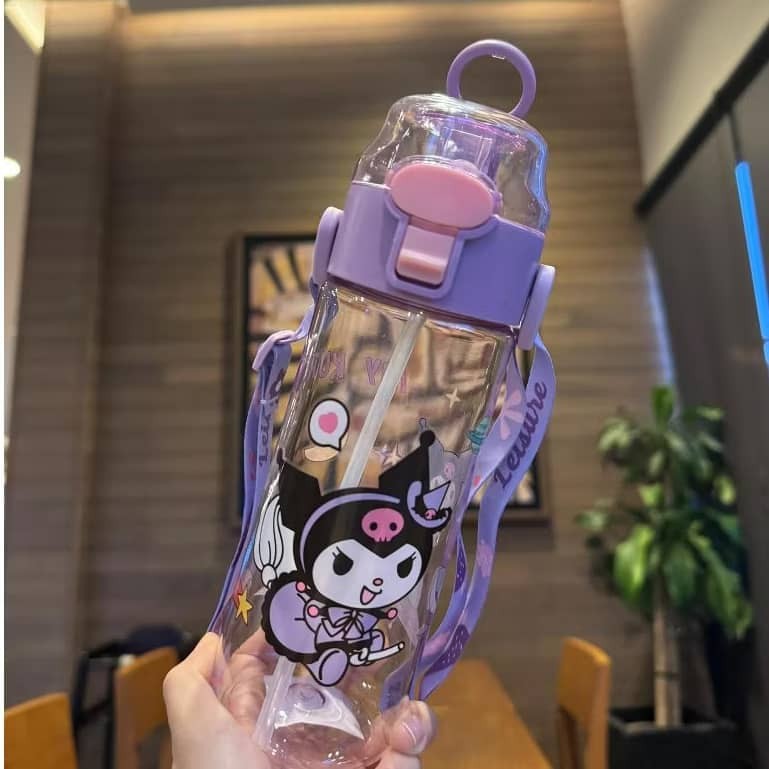 550ml Botol air Kuromi Bottle Water Bottle Kids Tritan BPA Free Botol ...