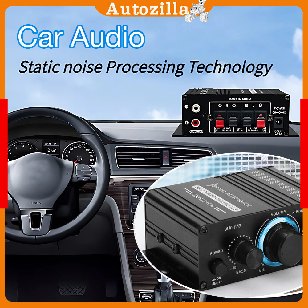 【24H】HiFi Audio Amplifier 200W+200W 2-CH Power Amp with RCA Input Power ...