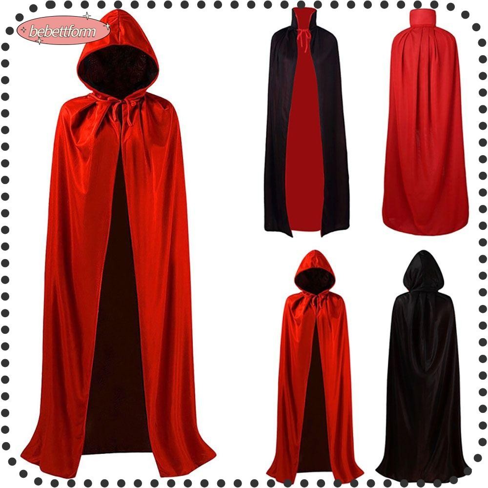 LIKE HALLOWEEN VAMPIRE CAPE Dracula Cloak Devil Hoody Worn Both Sides ...