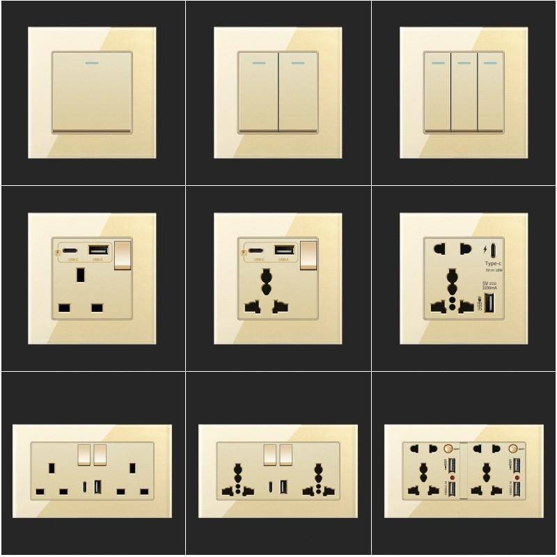 Hong Kong Macau Version 13A British Socket with USB Fast Charge type-c ...