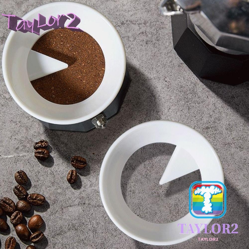 ATAYLOR Moka Pot Tamper, White Universal Rotary Powder Dosing Ring ...