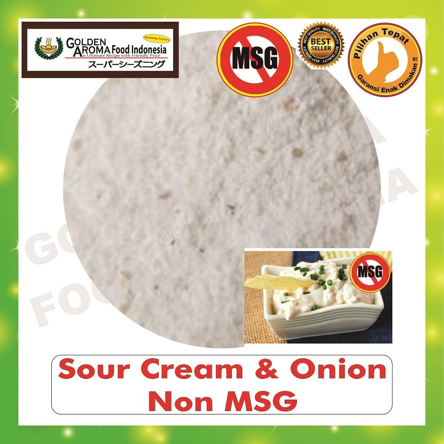 Sour cream onion Non MSG Flavor Sprinkle Powder 500gr Halal Multipurpose Seasoning 1/2Kg ...