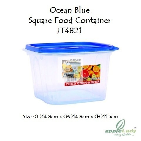 Ocean Blue Square Container|Multipurpose Container | Tupperware | Food ...