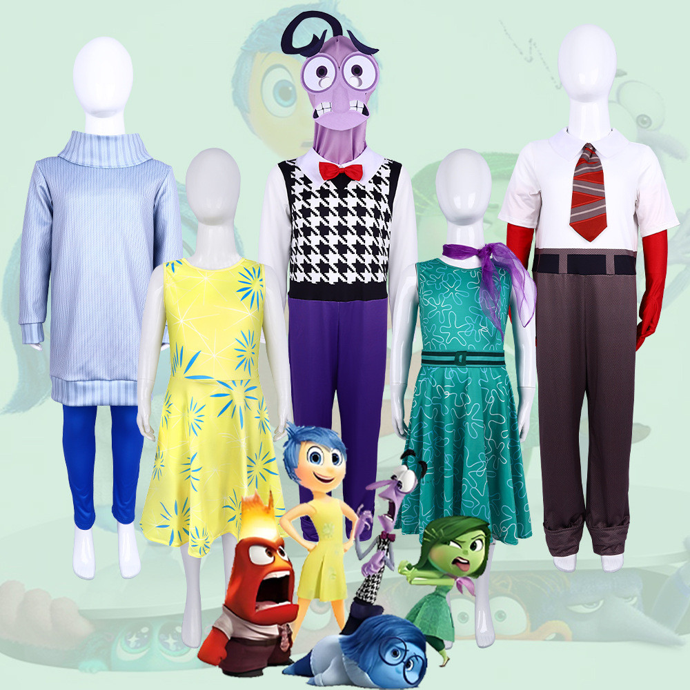 Inside Out2 Joy Cosplay Costume Halloween Stage Performance Wear Brain ...