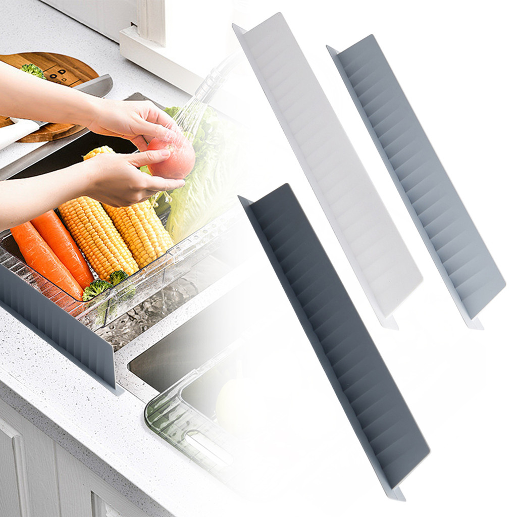 1 PCS Silicone Sink Splash Guard Prevent Water Baffle Kitchen ...
