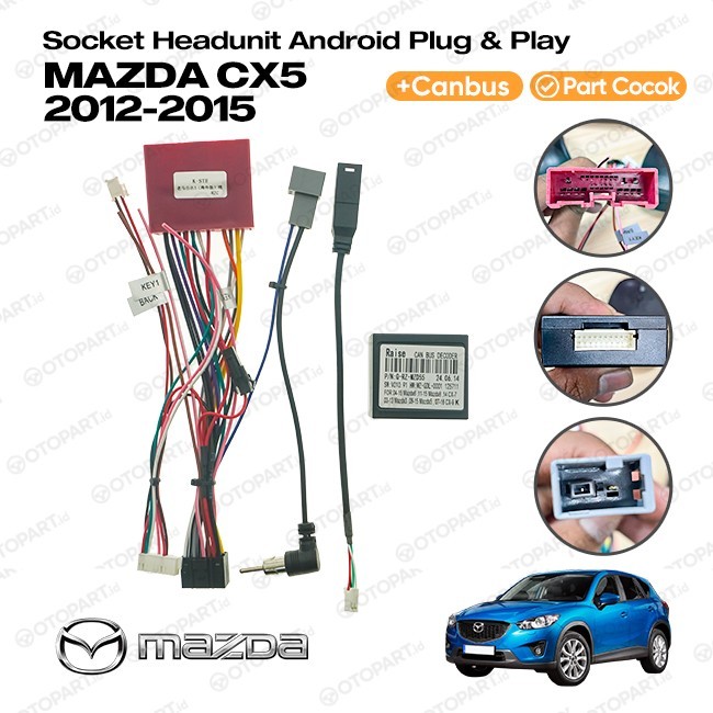 PNP CABLE Socket + Canbus Mazda CX5 2012-2015 Android Head Unit ...