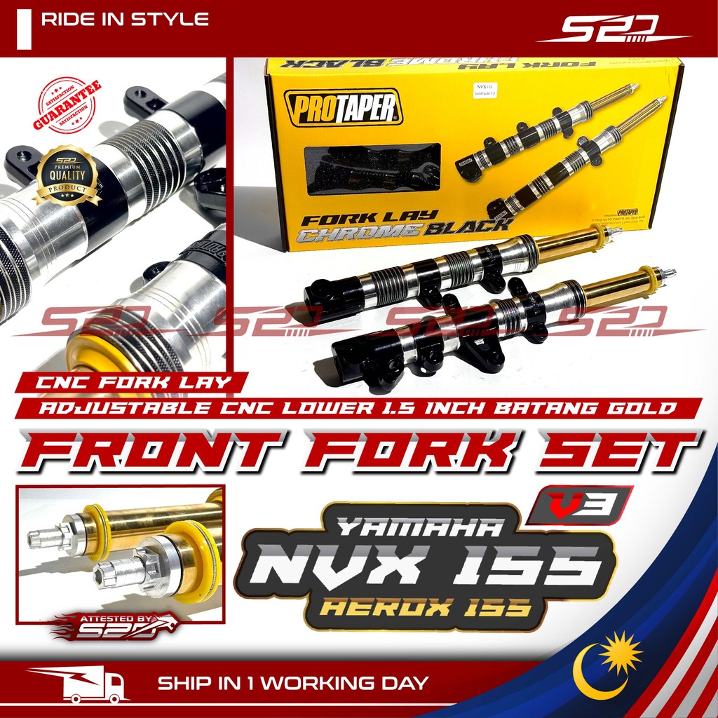 Front Fork Set PROTAPER NVX 155 AEROX V3 Adjustable CNC Racing Depan ...