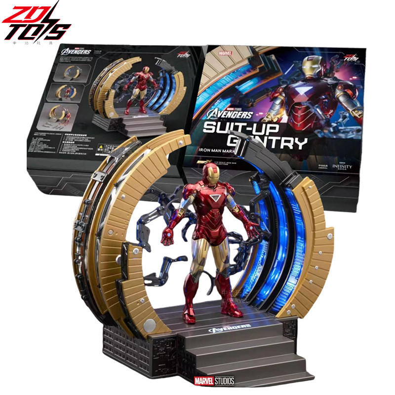 ZD Original Iron Man SUIT-UP GANTRY 1/10 MK6 and MK4 Marvel Legend ...