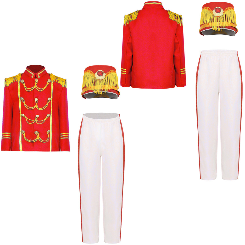 zz - #140-170 Boys Drum Trumpet Team Costume Major Costume Top with ...