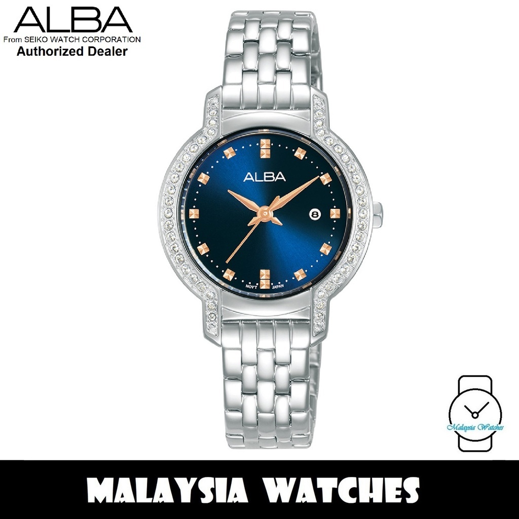 ALBA AH7CM5X Fashion Analog Quartz Stainless Steel Case & Strap Woman's ...