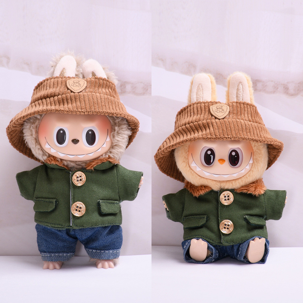 First Generation Second Generation Labubu Clothes Army Coat Hat Suit ...