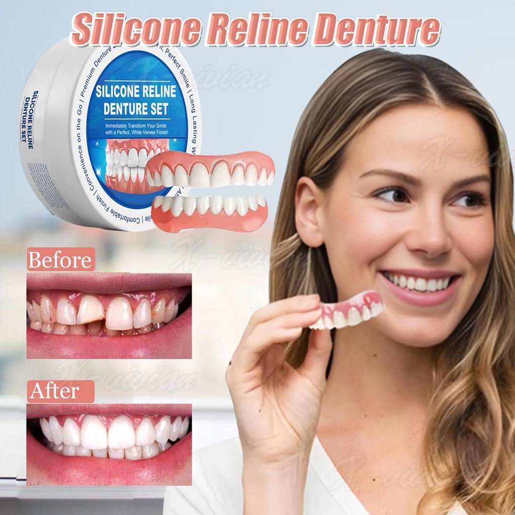 Silicone Reline Denture Set Professional Denture Fake Teeth Reline ...