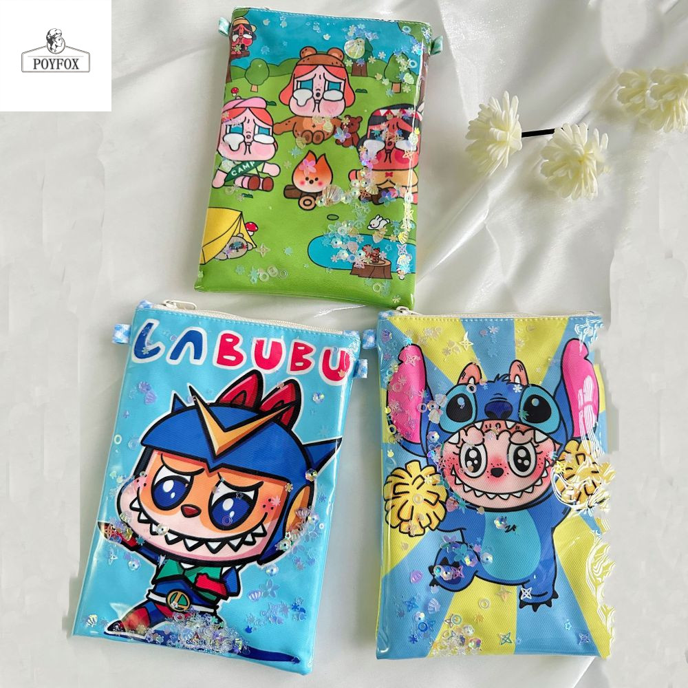 POYFOX labubu protective Labubu Crybaby Shiny Squre Handbag, Snoopy Cat ...