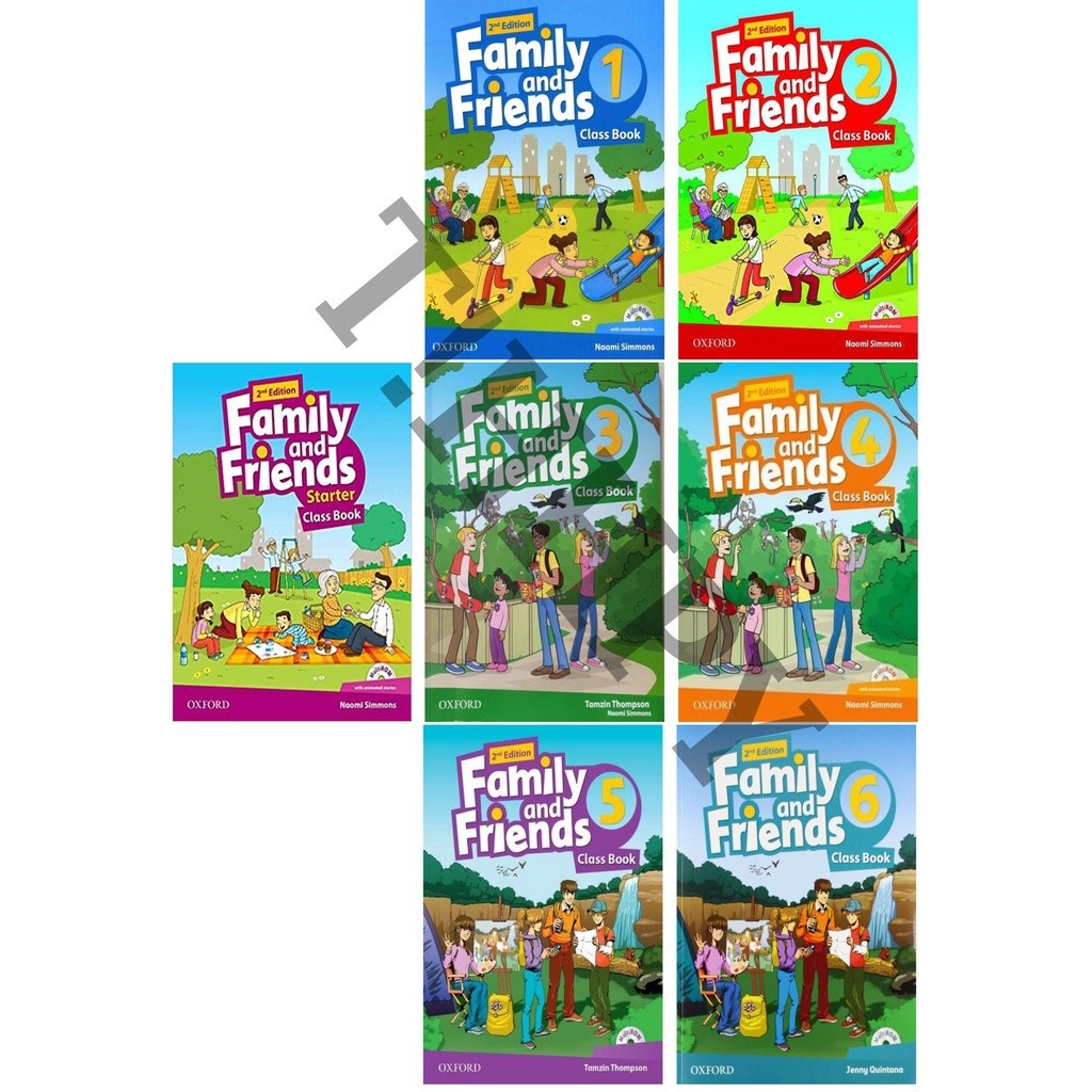 Family and Friends Class Book / 2nd Edition Starter 1 - 6 / Full Color ...