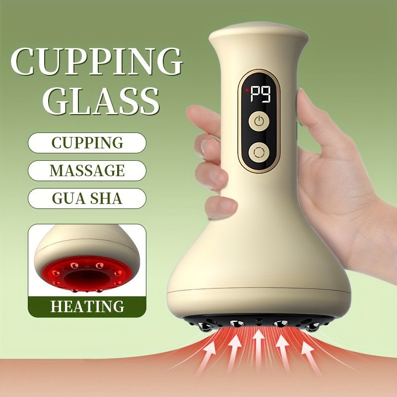 Smart Cupping Therapy Massager 9 Speeds, Rolling Steel Balls, Red Light ...