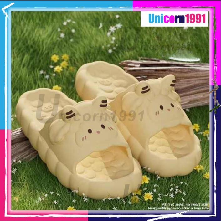New cute little sheep/goat indoor home anti-slip cartoon slippers can ...
