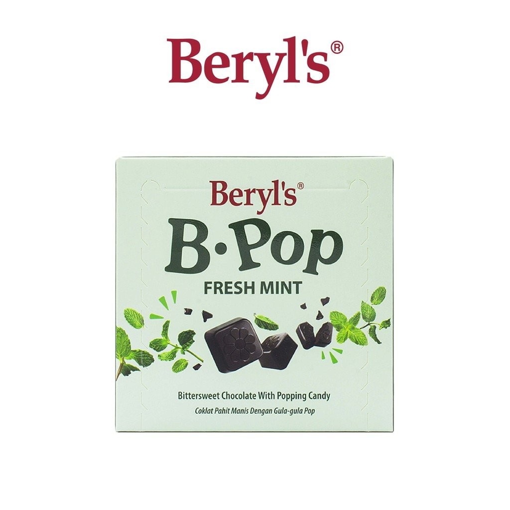 Beryl's B.POP Fresh Mint Bittersweet Chocolate With Popping Candy 50g ...