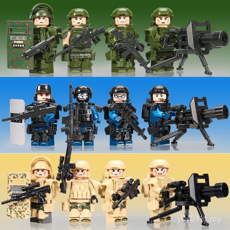 Building Blocks Military Minifigures Police Special Forces Villains ...