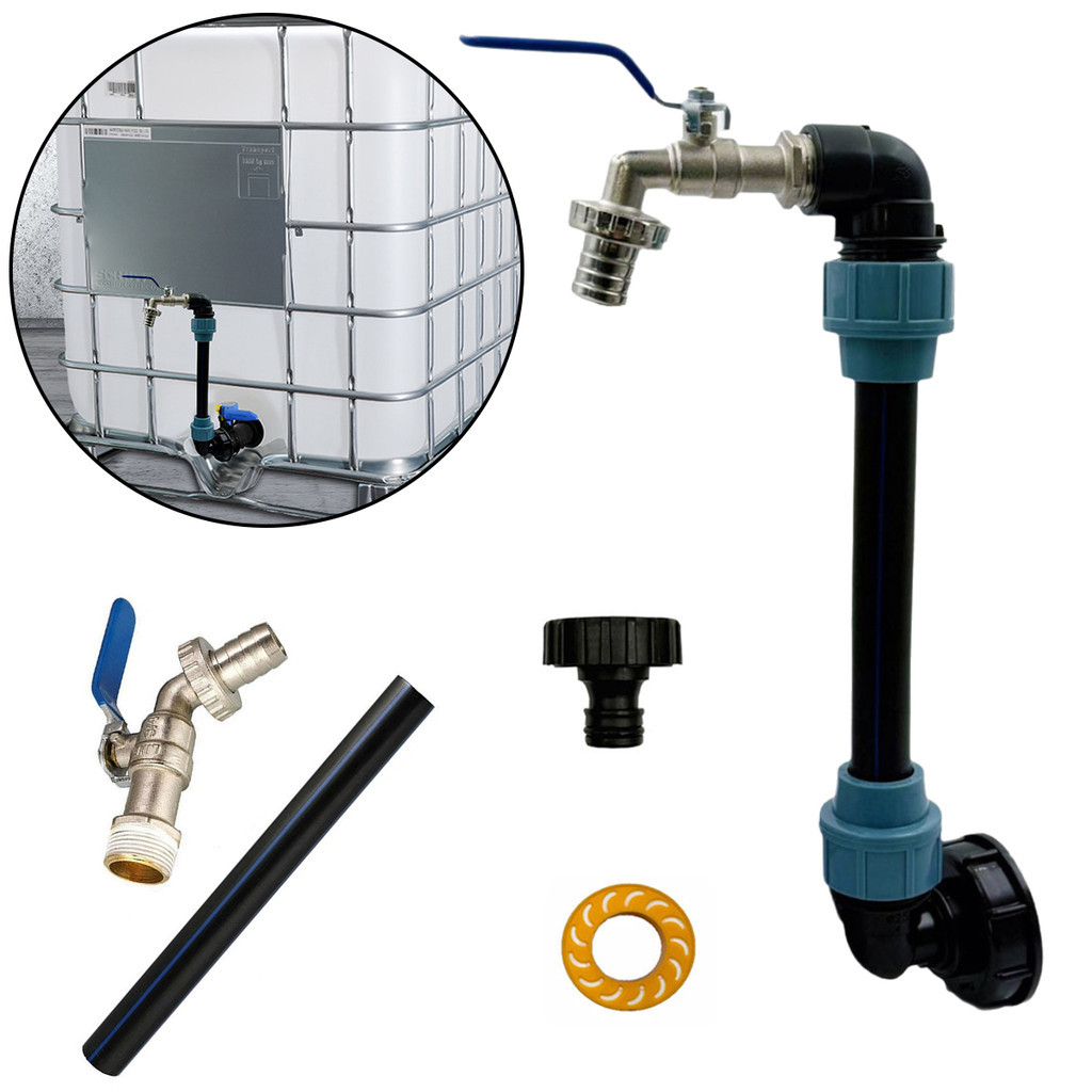 【Brighthor】3/4 Inch Gooseneck IBC Tank Adaptor With Outlet Valve 3/4 ...